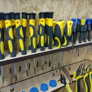 3D Tool Storage Rack Cut File: Workshop Organizer Design (digital ...