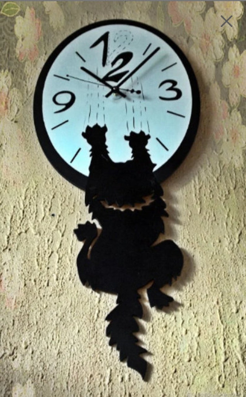 3D Model Cnc Clock Cat Wall 3D for Room Insolent Decor Design Vector ...