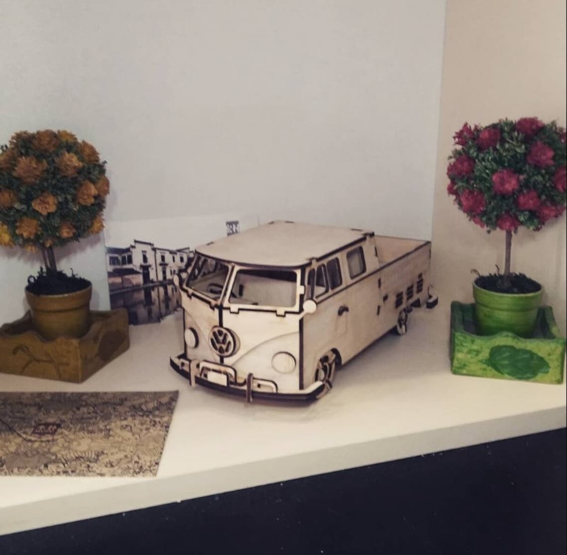 Car Kombi 3D Cdr File Cnc Design Vector 3D Model Puzzle Wooden Cdr Dxf ...