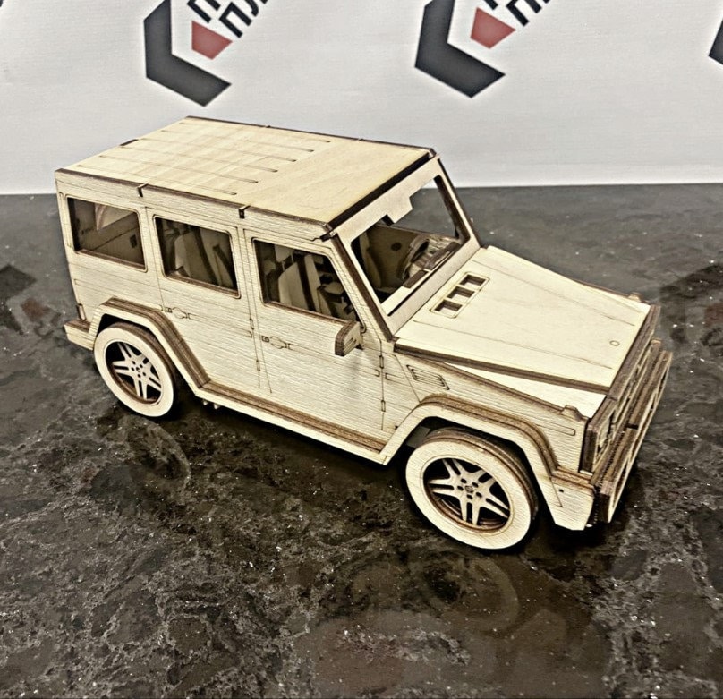 Mercedes Car 3D Wood Cnc Design Vector G-class Model Puzzle Wooden Cdr ...