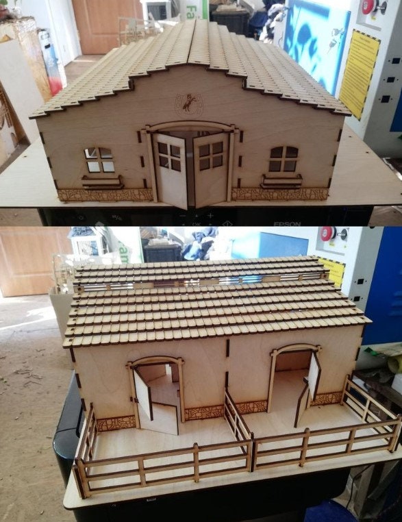 Cut Horse Stable 3D Barn Design Vector 3D Puzzle Wooden Cdr Dxf Cut ...