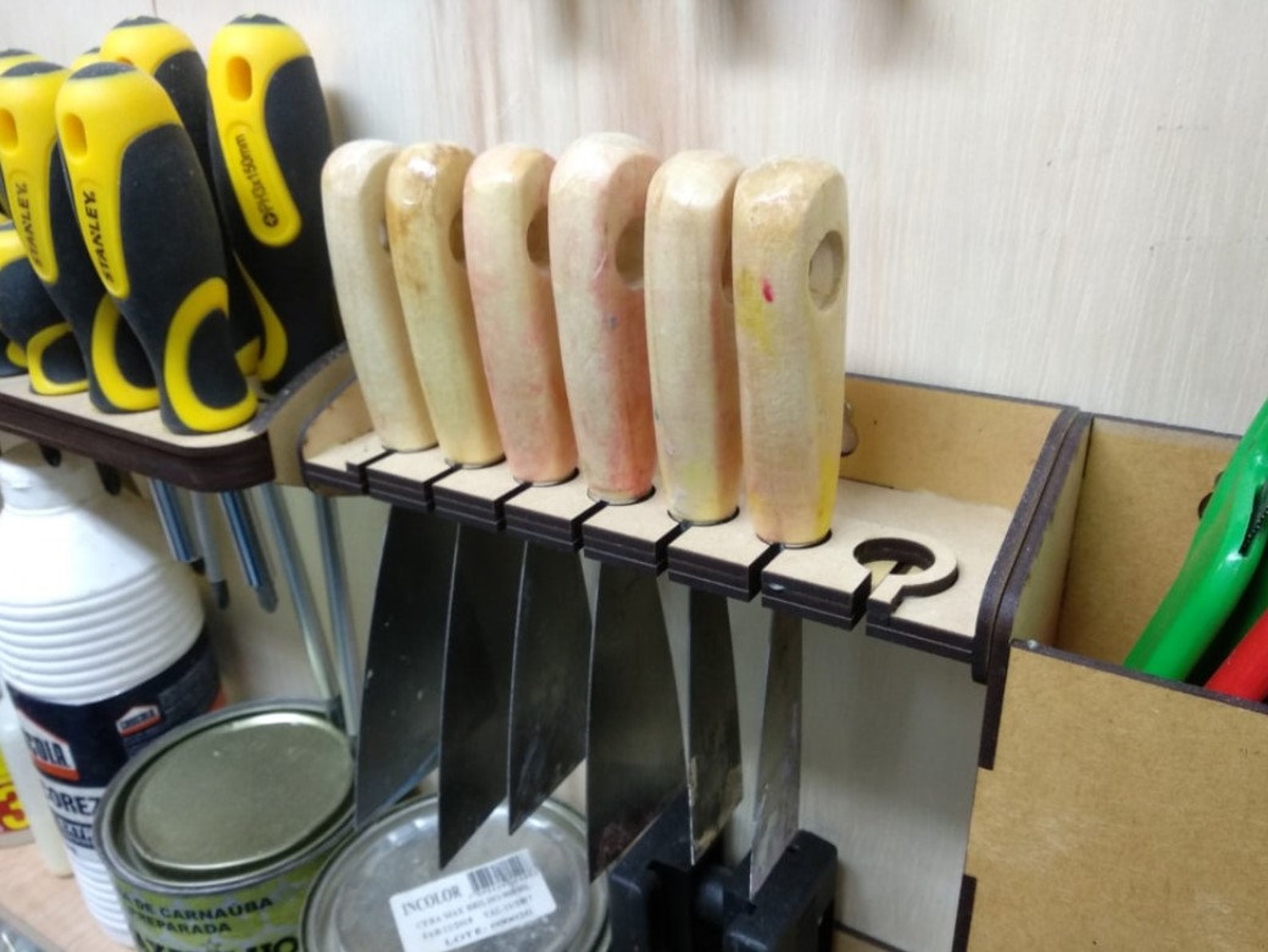 3D Tool Storage Cut File Rack Organizer Workshop Design Vector 3D ...