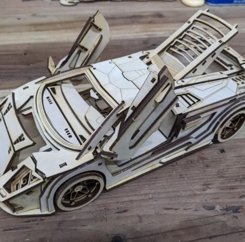 3D Lamborghini Wood Cnc Design Vector Model Puzzle Wooden Cdr Dxf Cut ...