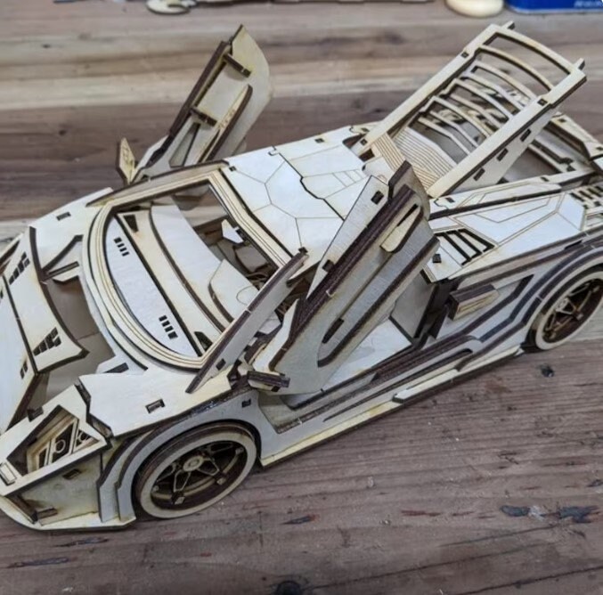 3D Lamborghini Wood Cnc Design Vector Model Puzzle Wooden Cdr Dxf Cut ...