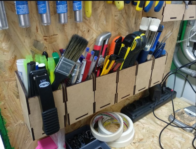 3D Tool Storage Rack Cut File: Workshop Organizer Design (digital ...