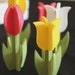 3D Flowers Tulips Puzzle Spring Centerpiece Wooden Decor Design Vector ...