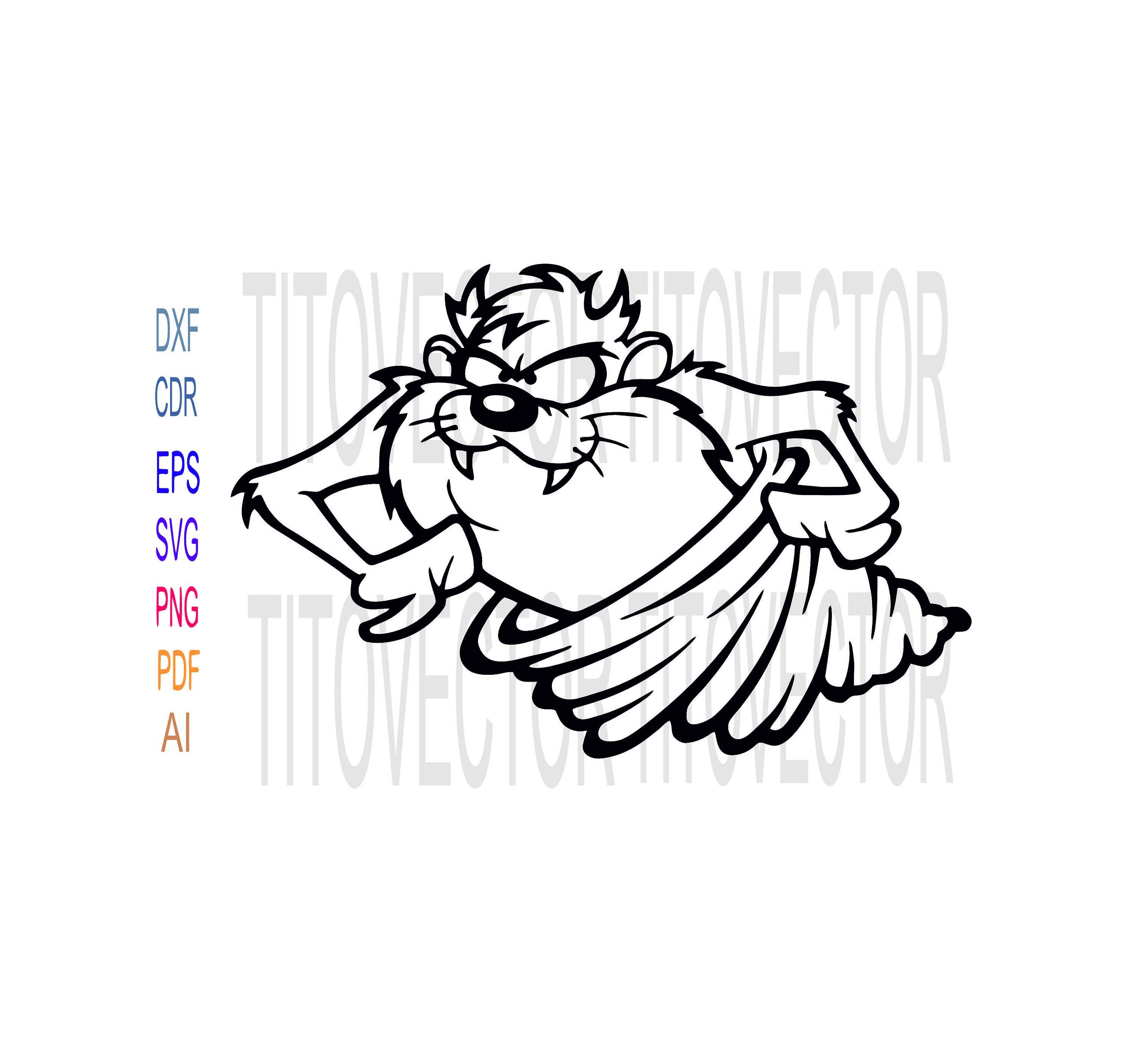 Cut Taz Svg T-shirt Download Svg Png Pdf Ai Eps Cut Sticker Taz Files ...