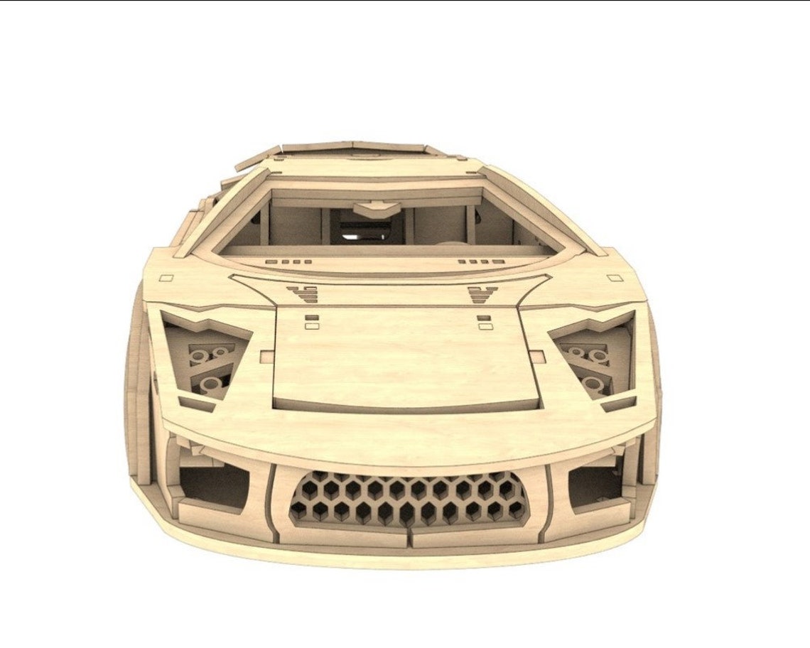 3D Lamborghini Wood Cnc Design Vector Model Puzzle Wooden Cdr Dxf Cut ...