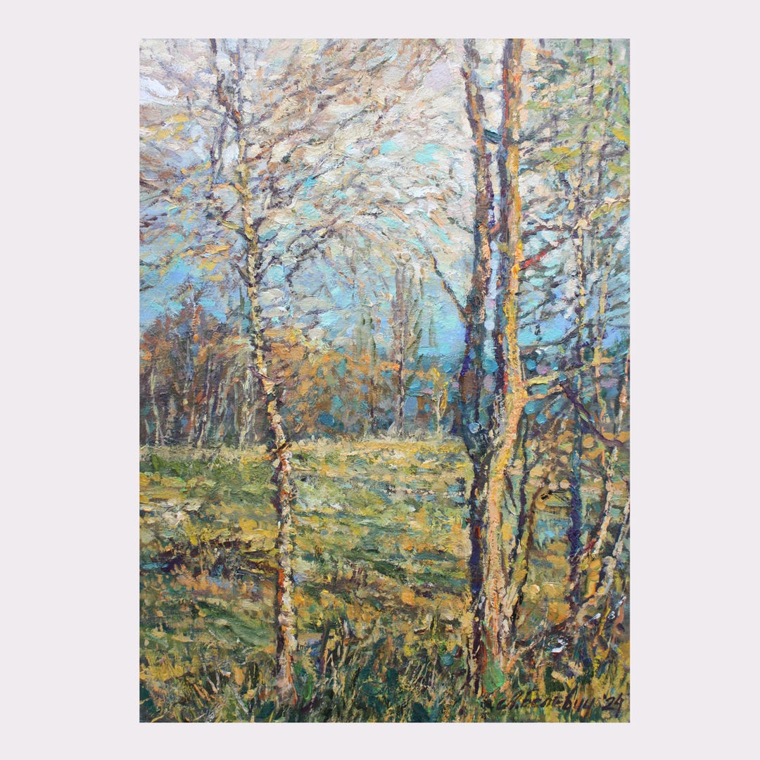 January Colours, Oil Painting on Panel, Small Size Original Artwork ...