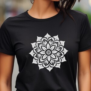 Mandala T-shirt Mandala Art Mandala Graphic Tee Sacred Geometry ...