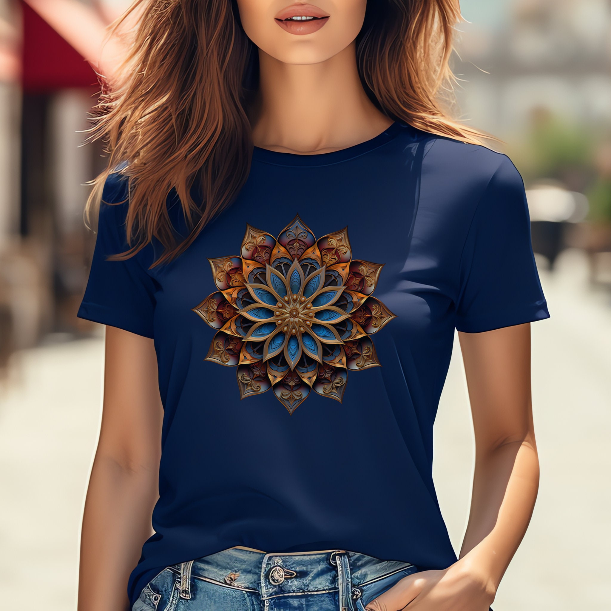 Mandala T-shirt Mandala Art Mandala Graphic Tee Sacred Geometry ...