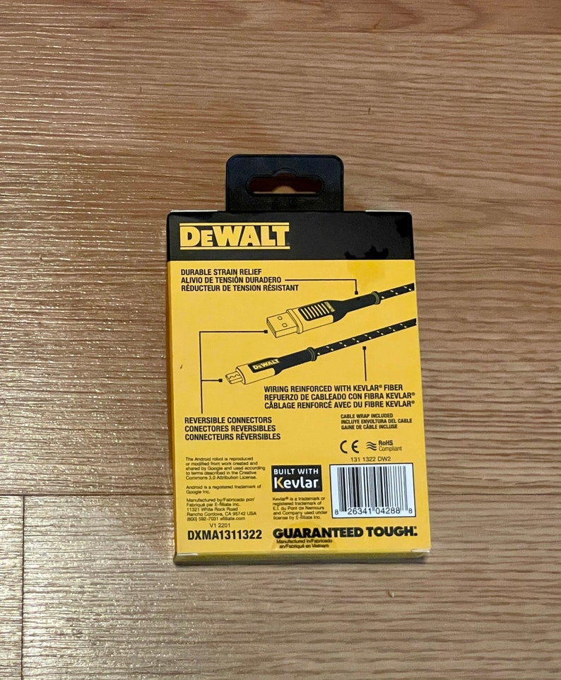 Dewalt 6ft Reinforced Braided Cable - Etsy