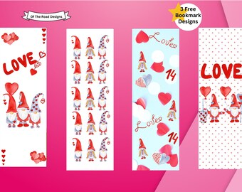 Watercolor Animals Valentines Day Bookmarks, Printable Bookmarks ...