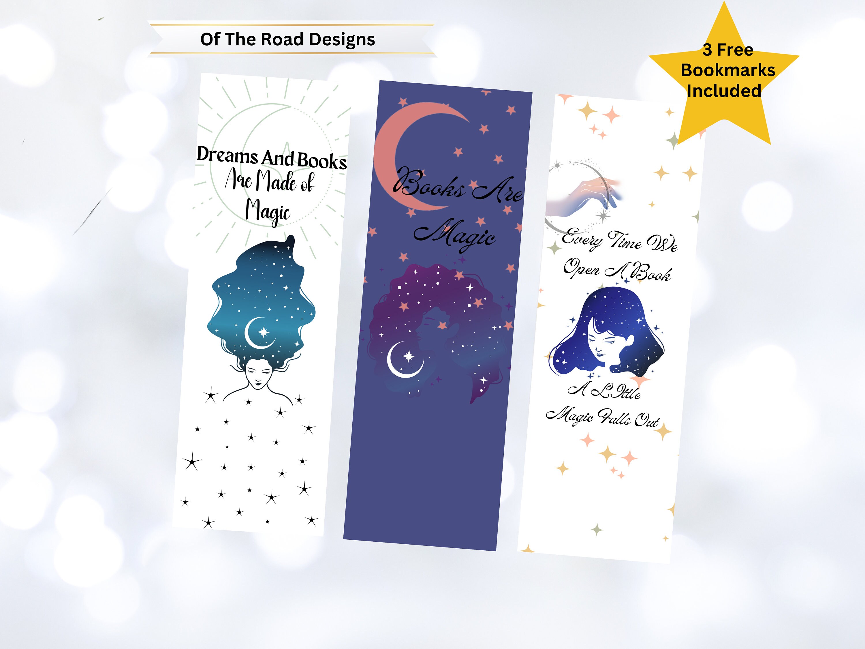 Celestial Girls Bookmark, Printable Bookmarks, Instant Download PDF ...