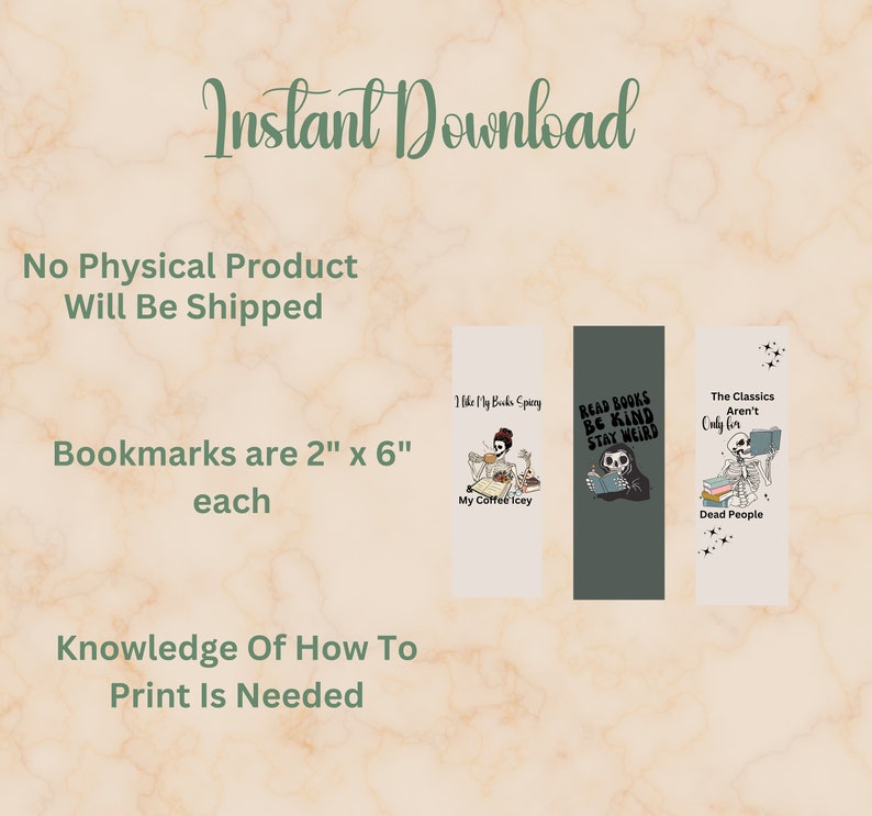 Funny Skeleton Bookmarks, Sassy Skeleton Bookmark, Printable Bookmarks ...