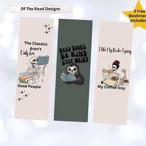 Funny Skeleton Bookmarks, Sassy Skeleton Bookmark, Printable Bookmarks ...