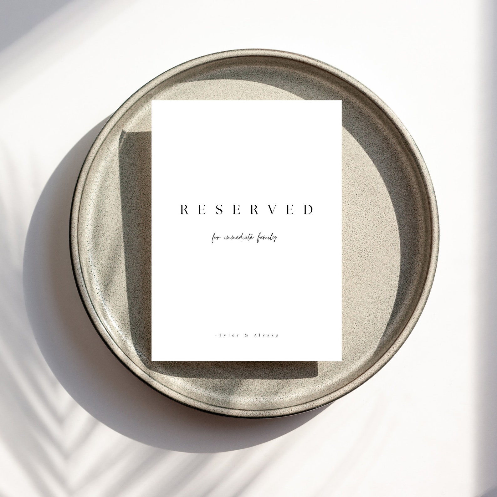 Printable Wedding Reserved Sign, Minimalist and Modern Wedding Reserved ...