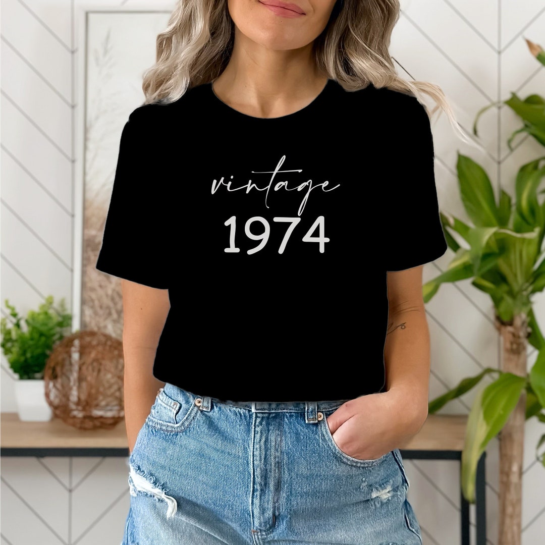 Gift Birthday 1974 Vintage T-shirt Gift 1974 Tshirt Birthday 1974 Gift ...