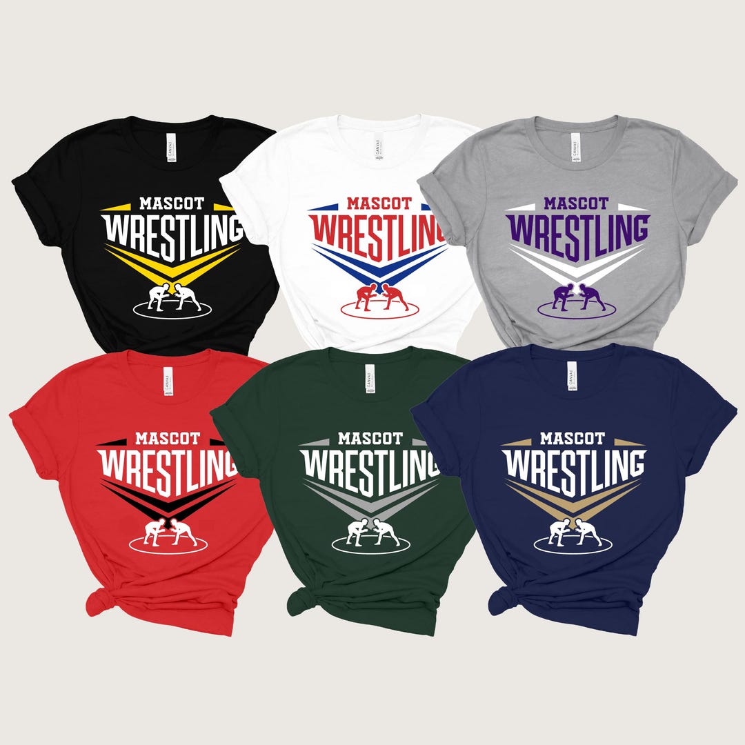 Custom Wrestling T-shirt, Personalized Wrestling Tee, Customizable ...