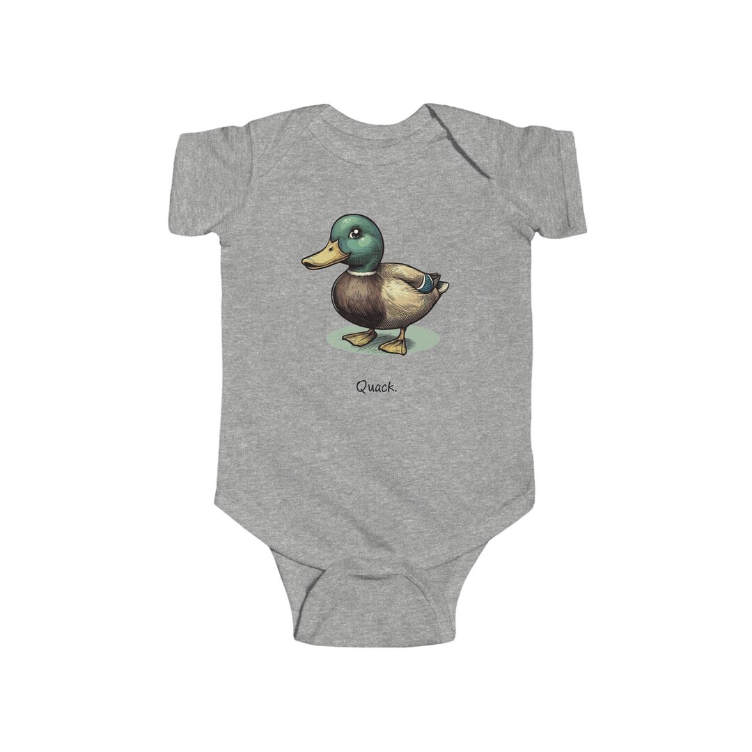 Baby Mallard Quack Rabbit Skins Infant Fine Jersey Bodysuit BIG BROWN ...