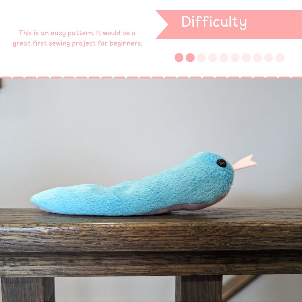 Pudgy Snake Sewing Pattern PDF Digital Download Plush Sewing DIY ...