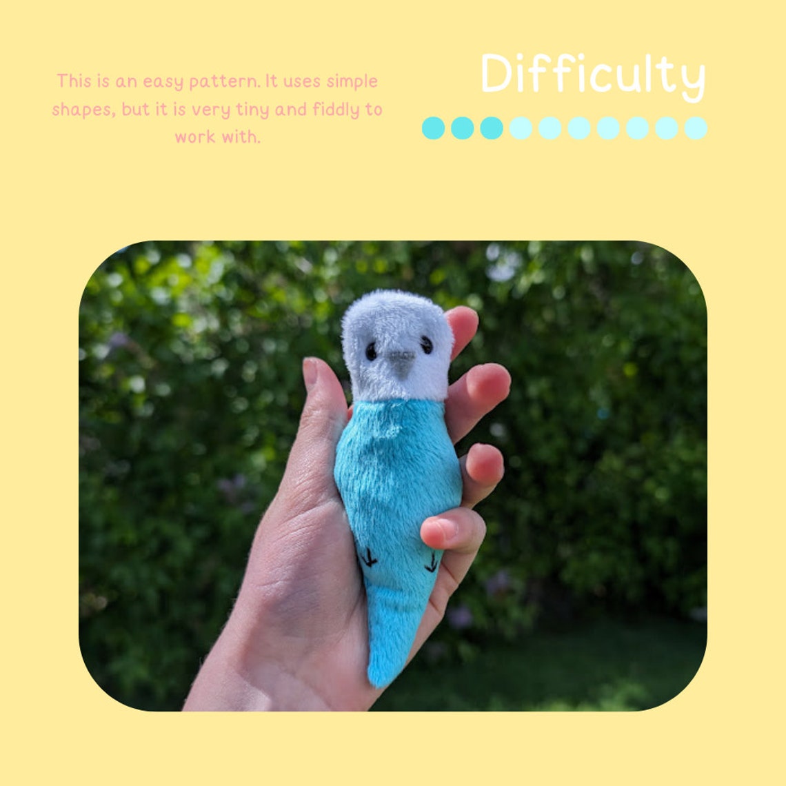 Baby Parakeet Sewing Pattern - PDF Digital Download - Plush Sewing DIY ...