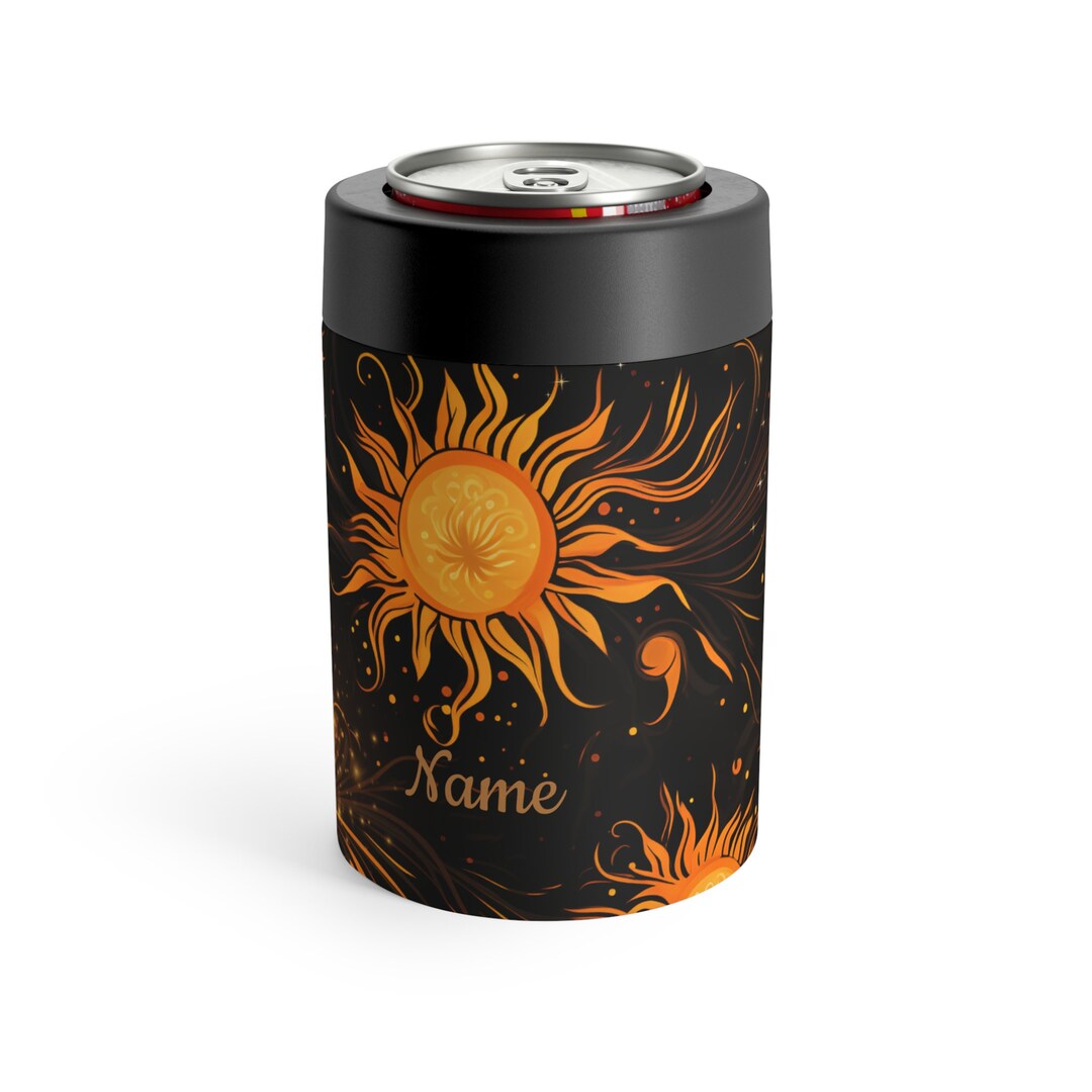 Celestial Sun Can Holder, Personalized Can Koozie, Can Cozie, Keep Your ...