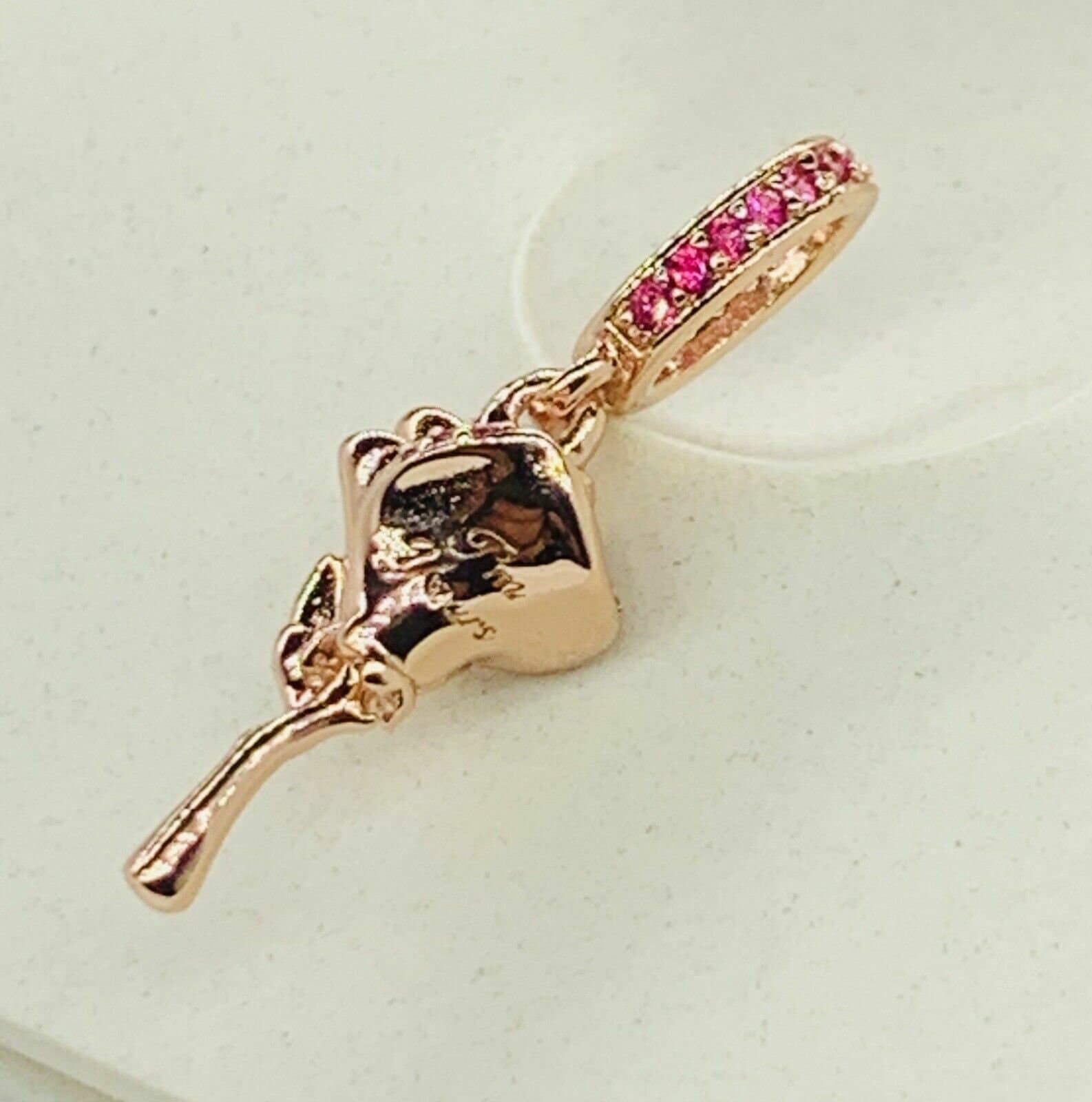 Genuine Pandora Charm Bead 789312C01 Pandora Rose Flower ALE MET as ...