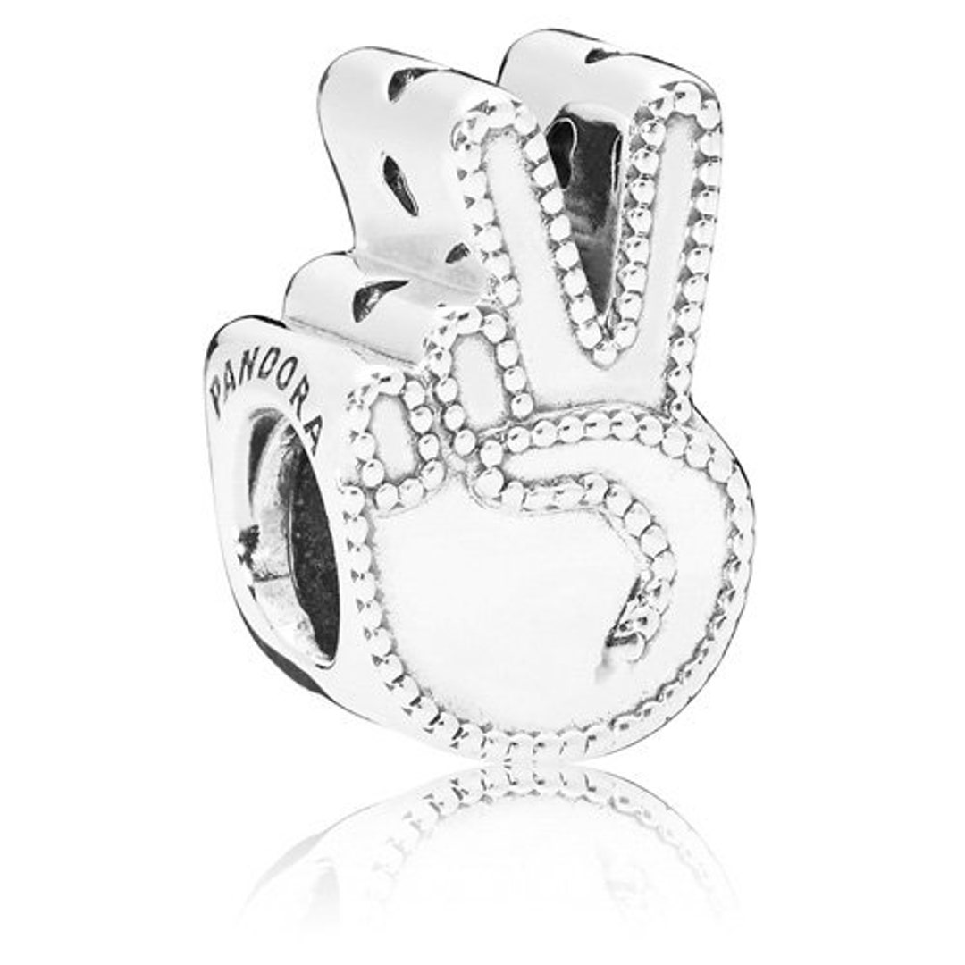 Pandora Sterling Silver Symbol of Peace Hand Charm 797215 as Gift ...
