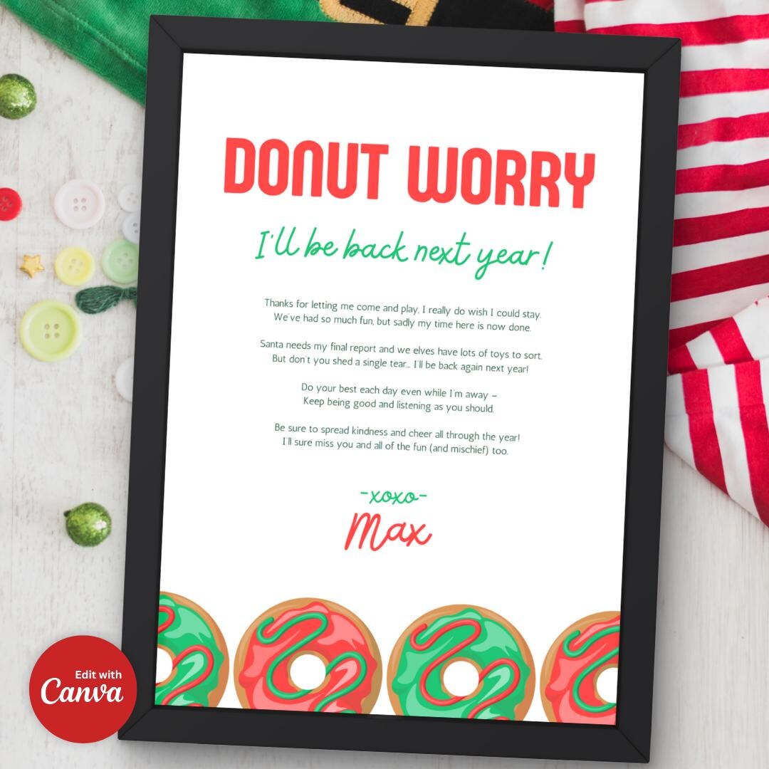 Elf on the Shelf Goodbye Letter, Elf Goodbye Letter, Elf Departure ...