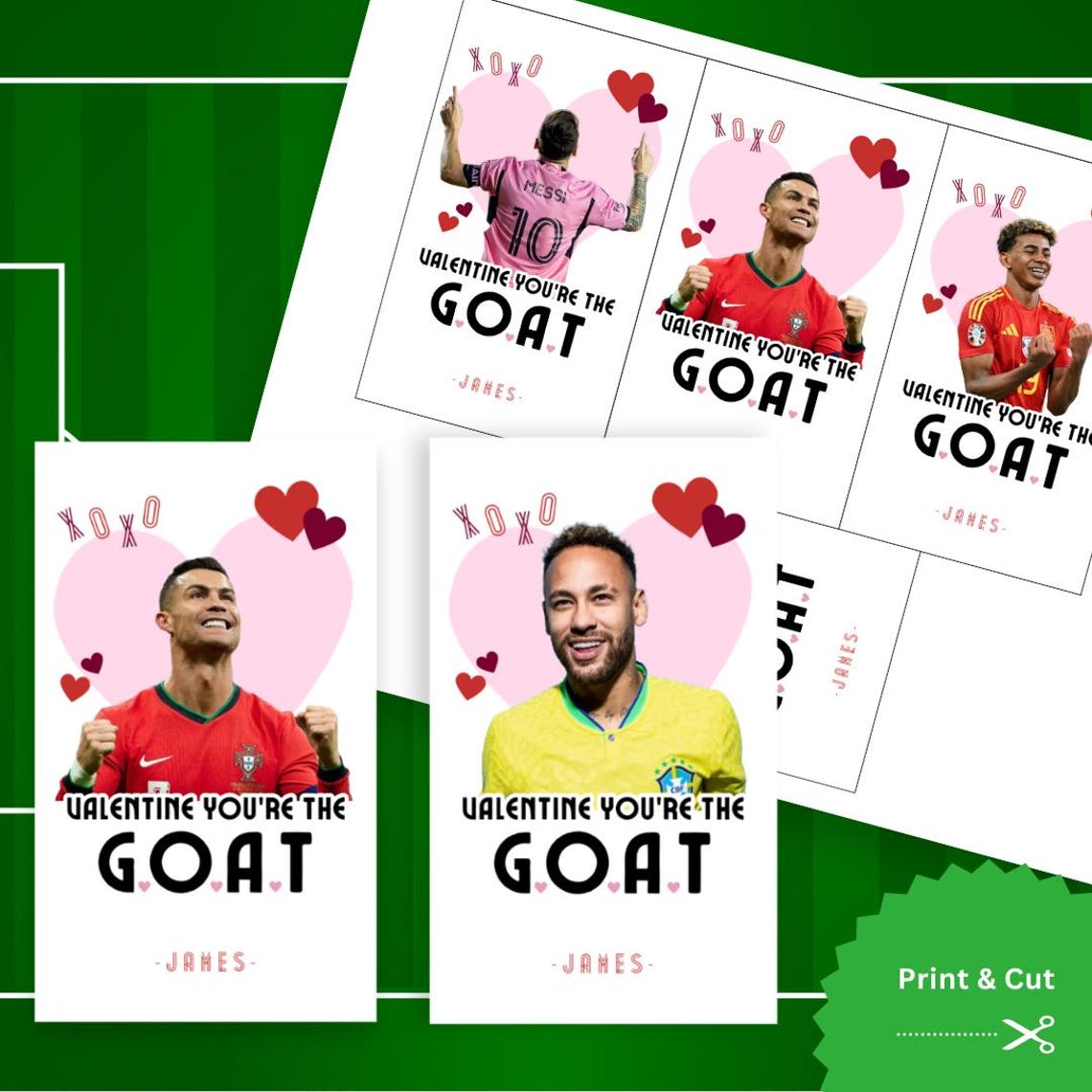 Valentine Printable, Soccer Valentine's Day Card, Instant Download, You ...