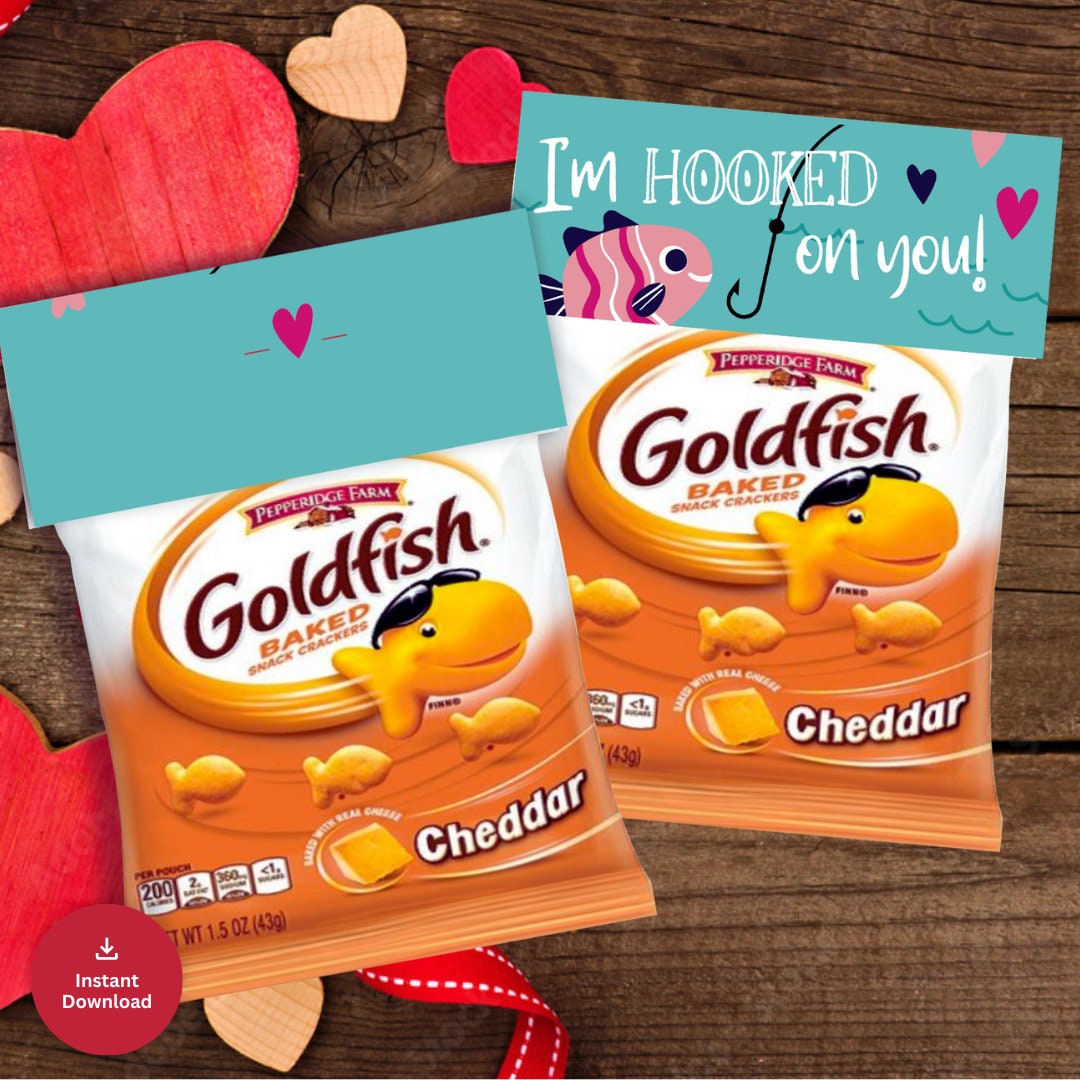 Valentine Printable, Hooked on You Fish Valentine's Day Card Printable ...