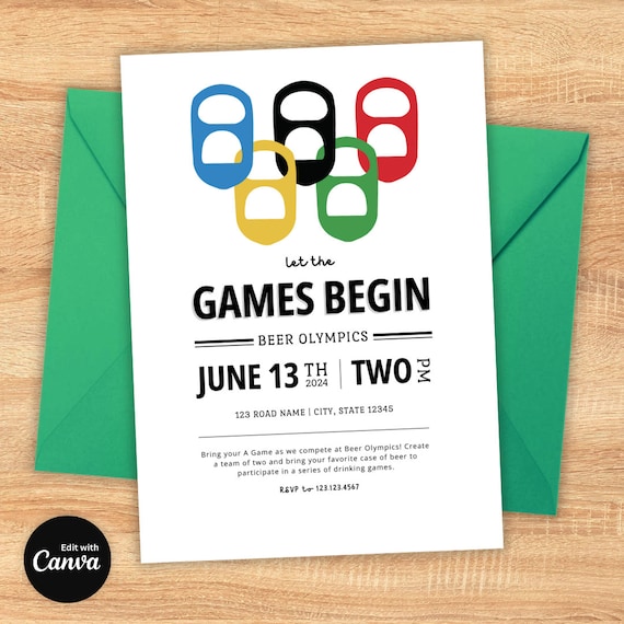 Olympic Birthday Invitation Wording