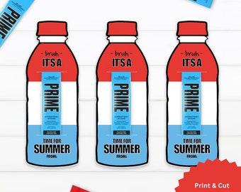 Hydration Drink Mix Printable Card, Bruh It's a Prime Time for Summer ...