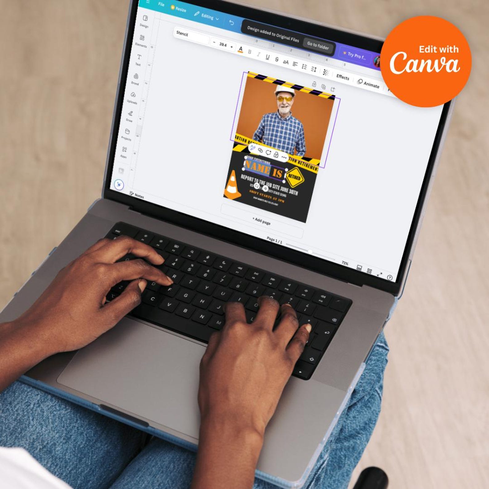 Construction Retirement Invitation: Editable Photo Party Invite (canva ...
