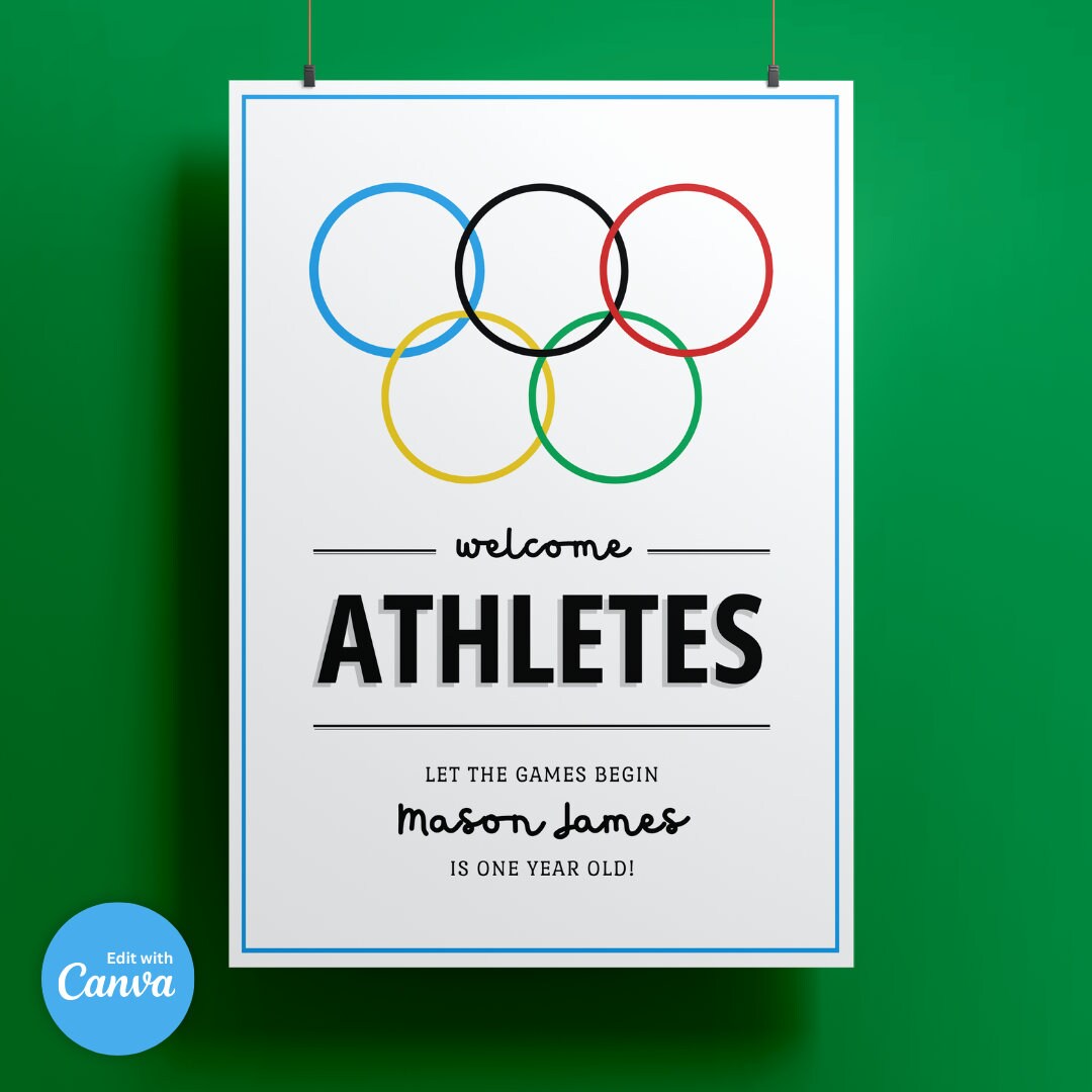 Sports Party Editable Welcome Sign Template, Sports Game Sign, Sports ...