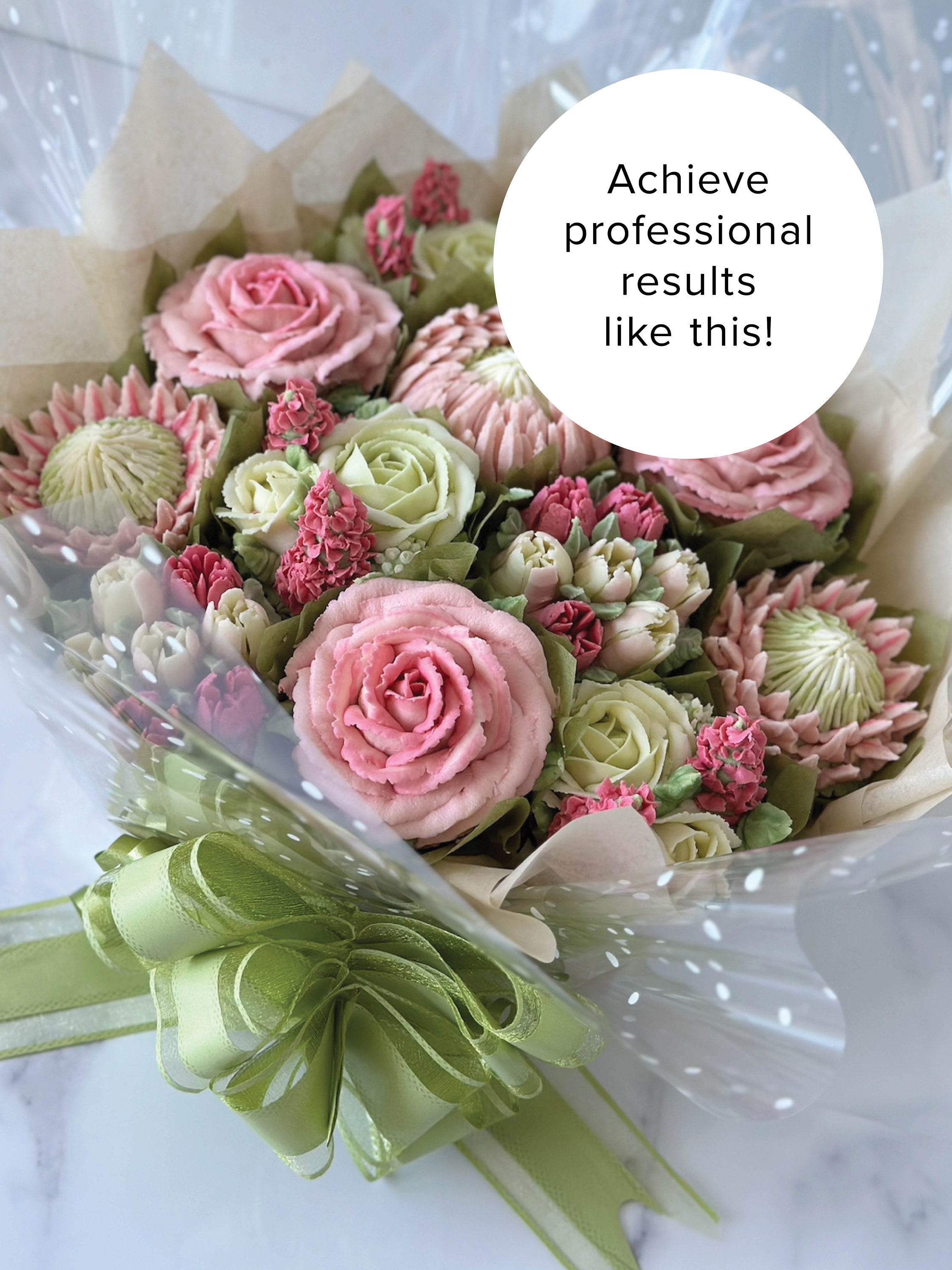 12 Cupcake Bouquet Structure Guide, Instant Download, Printable ...