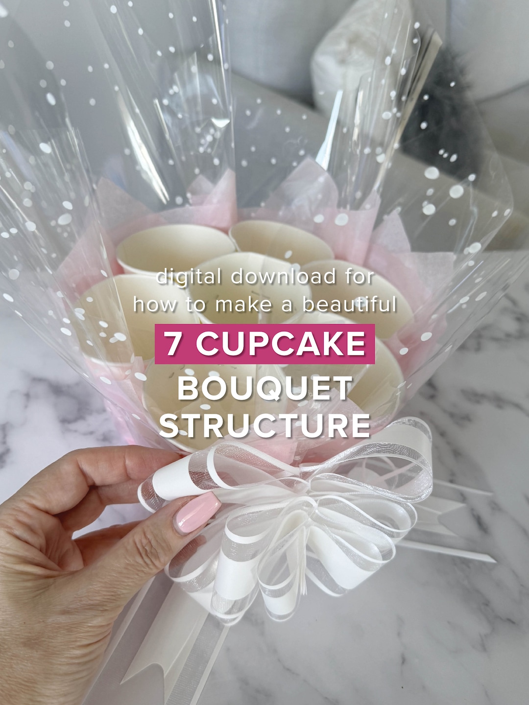 7 Cupcake Bouquet Structure Guide, Instant Download, Printable ...