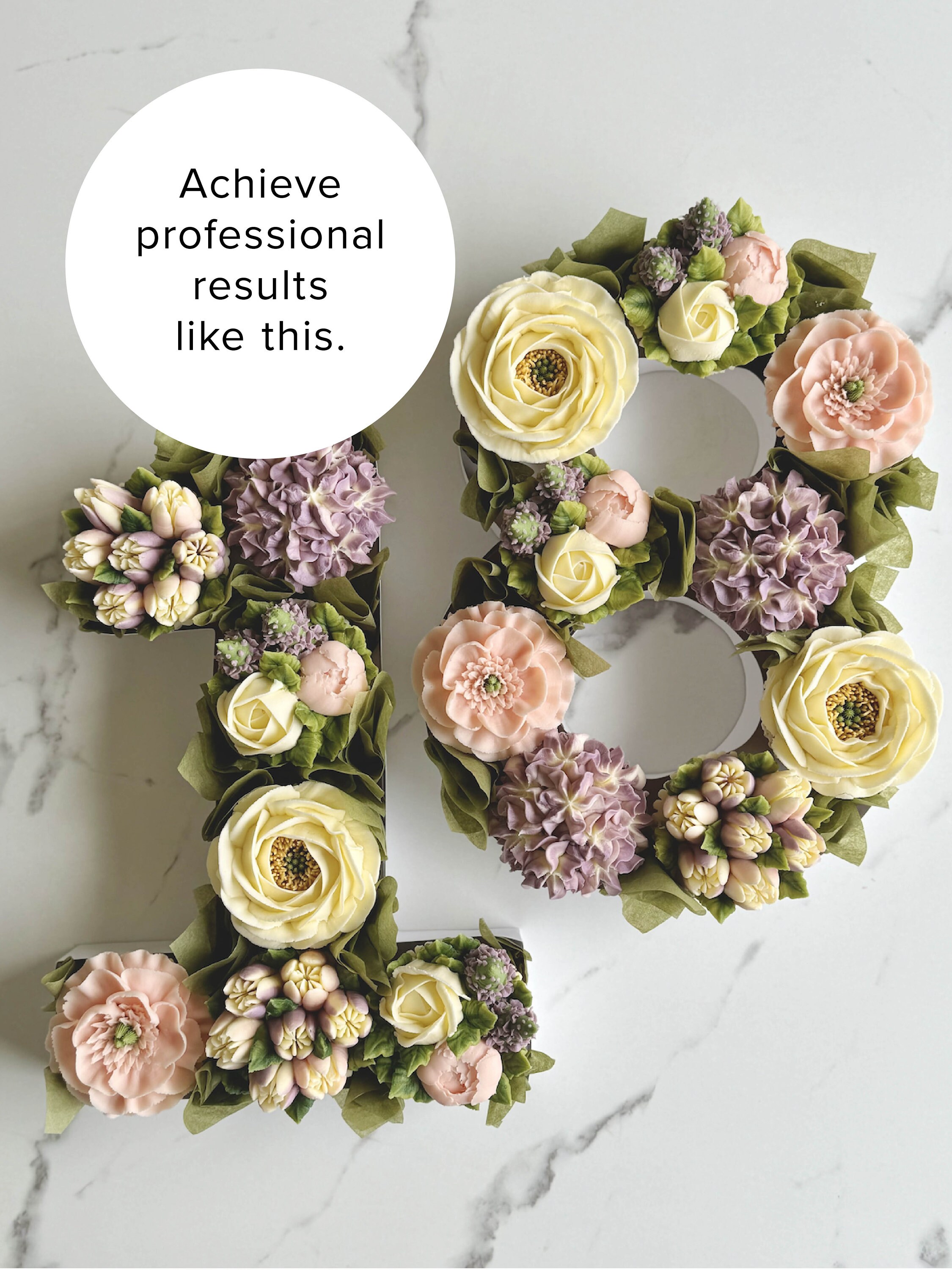 Cupcake Monogram Letter and Number Box Bundle, Instruction Guide ...