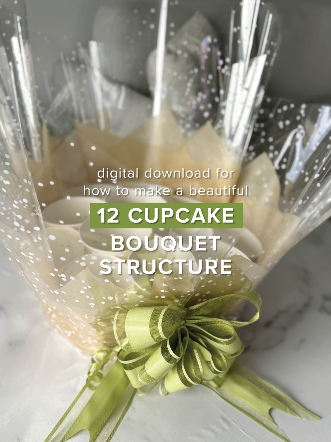 12 Cupcake Bouquet Structure Guide, Instant Download, Printable ...