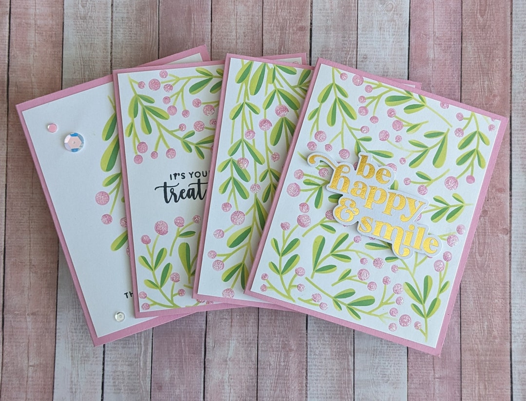Set of 4 Occasion Cards, Friendship Cards, Birthday Cards, Thank You ...