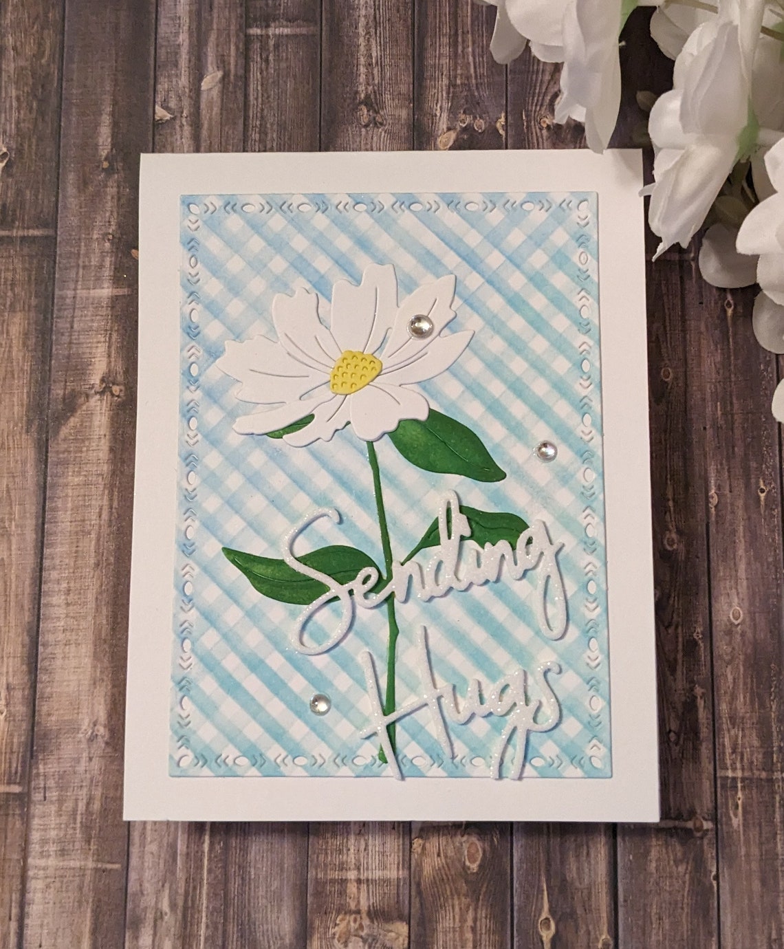 Greeting Card, Daisy, Sending Hugs, Floral - Etsy
