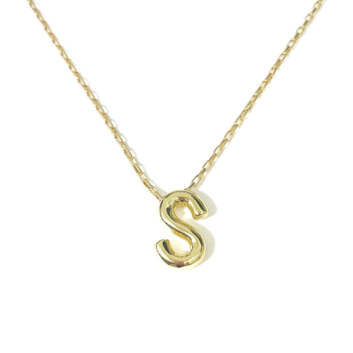 Bubble Letter Chain Necklace - Etsy