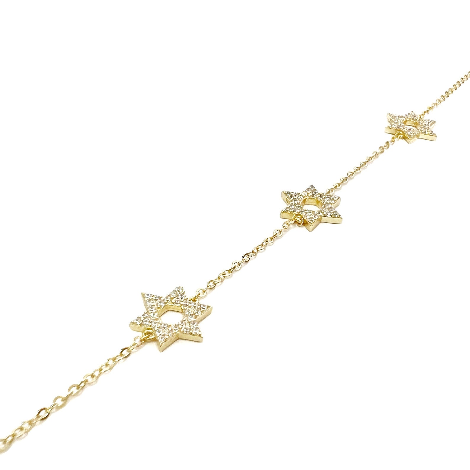 Classic Three David Star Bracelet - Etsy