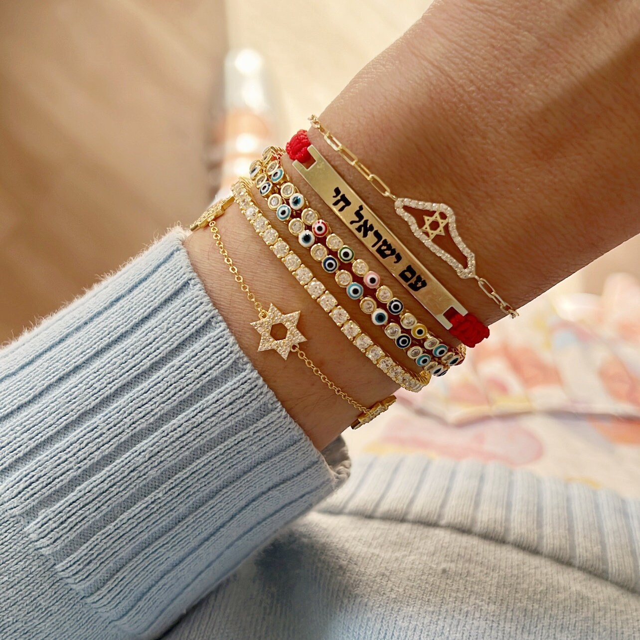 Classic Three David Star Bracelet - Etsy