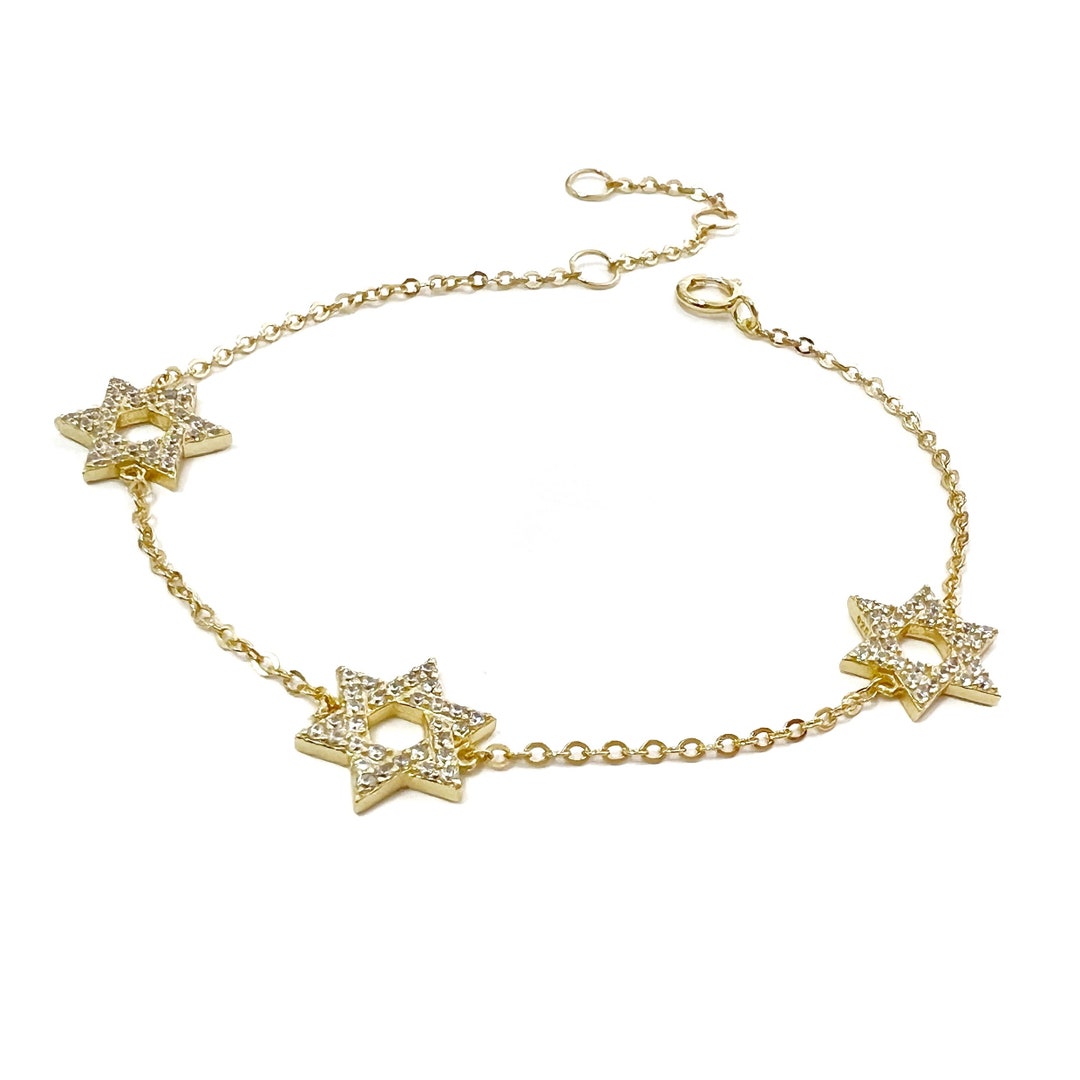 Classic Three David Star Bracelet - Etsy