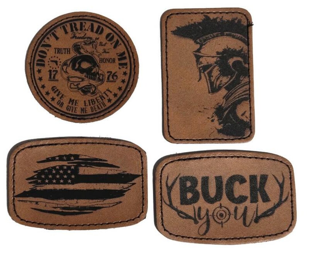Laser Engraved Leather Patches With Velcro - Etsy