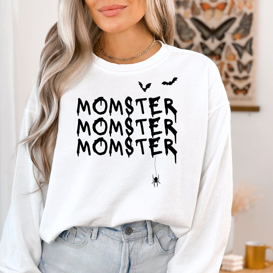 Momster Sweatshirt, Mom Sweatshirt, Halloween Mom Sweatshirt, Mom ...
