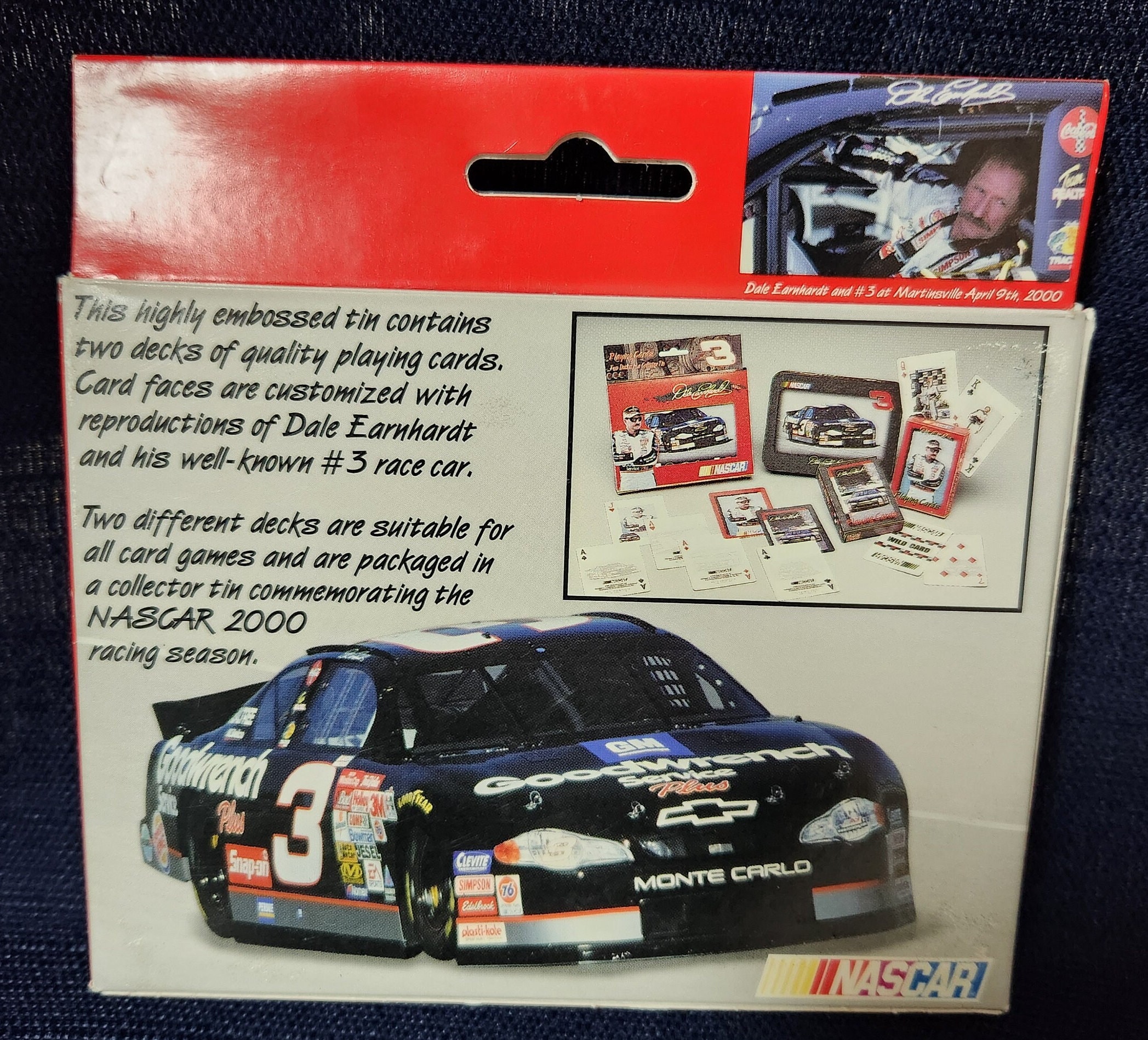 Vintage 2001 NASCAR Dale Earnhardt Sr 2 Deck Playing Card Set in Tin - Etsy