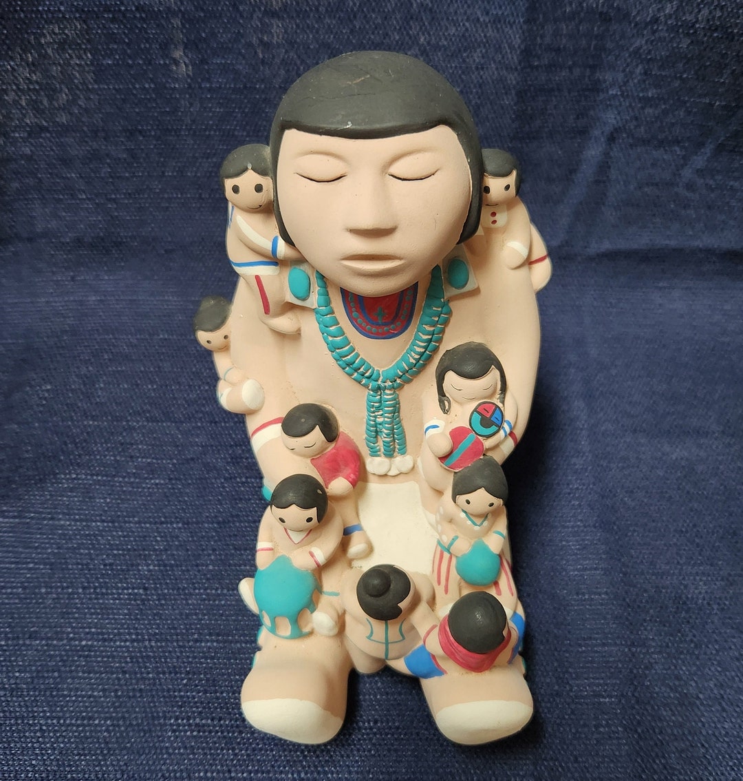 Vintage Cleo Teissedre Hopi Storyteller Figurine; Rare Hopi Pottery - Etsy